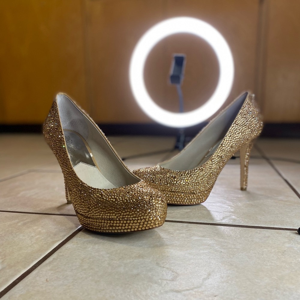 Michael Kors Studded Bedazzled Heels - Gem